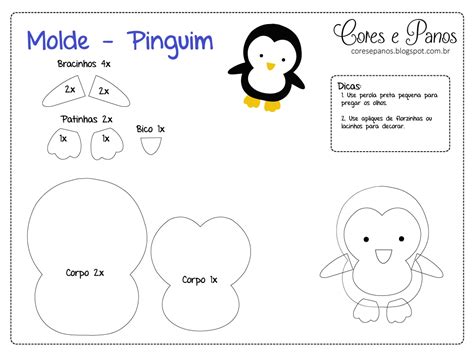Moldes Para Feltro Pinguim