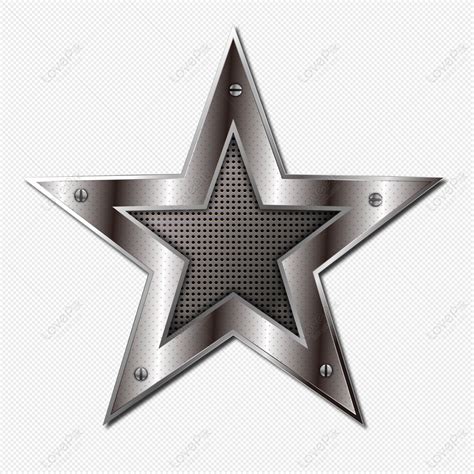 Pentagram Metal Texture Ornament Metal Star Texture Street PNG Hd