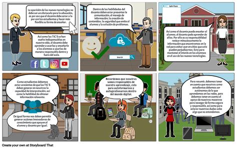 Rol Del Docente Y Estudiante En Las TIC S Storyboard