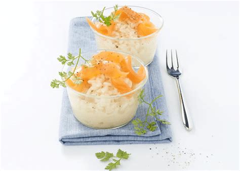 Risotto au citron et à la truite fumée Ovive