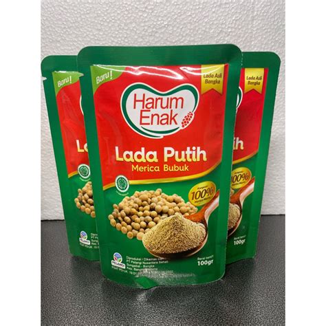 Jual Lada Putih Bubuk Harum Enak Kemasan 100 Gram Merica Bubuk Lada