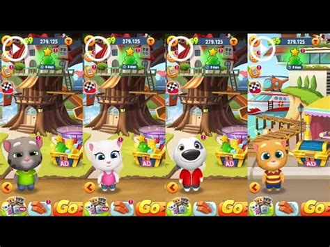 Talking Tom Gold Run Taking Tom Vs Talking Angela Vs Talking Hank Vs