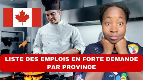 EMPLOIS EN FORTE DEMANDE PAR PROVINCE Au CANADA YouTube