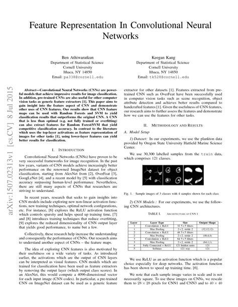 feature representation in convolutional neural networks deepai