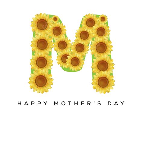 Feliz Día De La Madre Letras De Texto Con Flores PNG Celebración