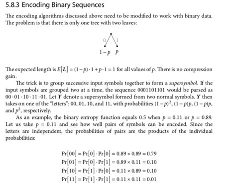 solved 5 8 3 encoding binary sequences the encoding