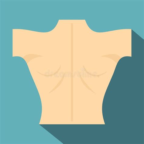 Human Back Icon In Cartoon Style Stock Illustration Illustration Of