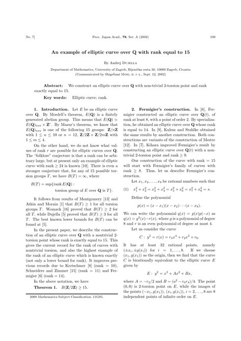 pdf an example of elliptic curve over q with rank equal to 15