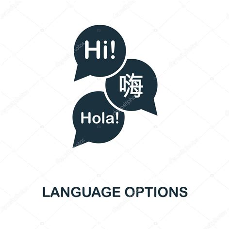 Opciones De Idioma Icono Creativo Ilustraci N De Elementos Simples