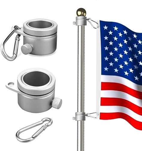 Amazon 2 Pack Aluminum Alloy Flagpole Mounting Rings 360 Anti