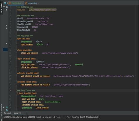 the sample of the case using automation testing with robot framework f download scientific