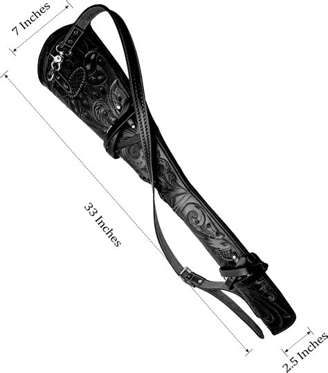 Hulara Funda De Cuero Genuino Para Rifle De 16 A 20 Pulgadas De