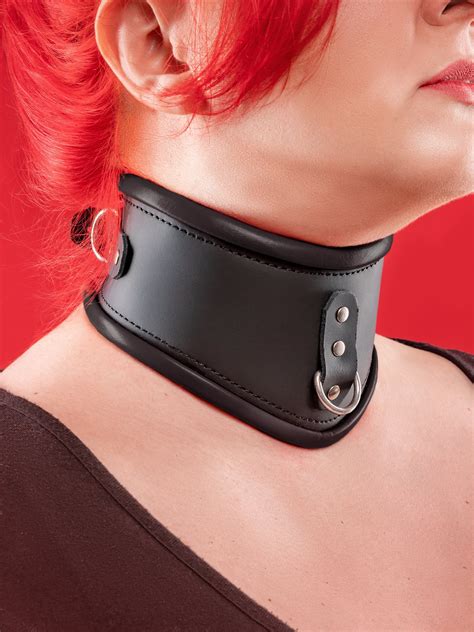 Full Grain Posture Leather Collar Black Submissive Collar BDSM Etsy