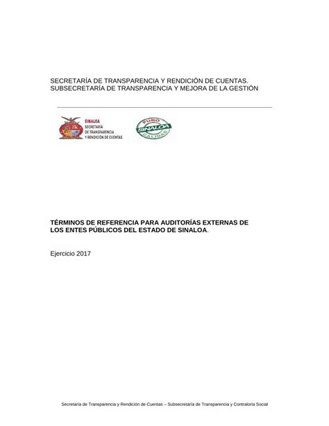 PDF SECRETARÍA DE TRANSPARENCIA Y RENDICIÓN DE media transparencia