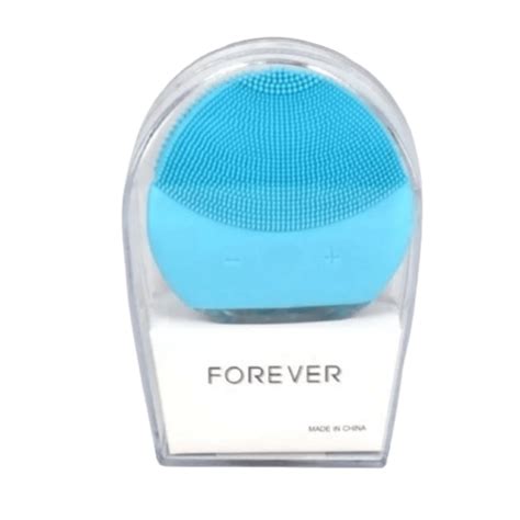 Esponja Elétrica Forever de Limpeza Facial Massageadora de Silicone Azul