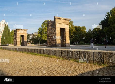 Madrid Spain September 2022 Panoramic View Of The Egyptian Temple Of