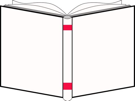 Open Book Cover Template Clip Art Library