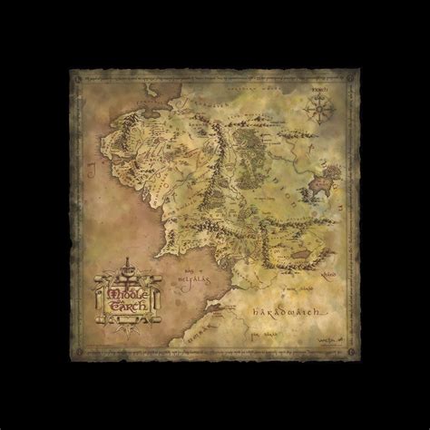 PARCHMENT MAP OF MIDDLE EARTH