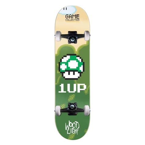 Skate Iniciante Wood Light 1Up Faz A Boa