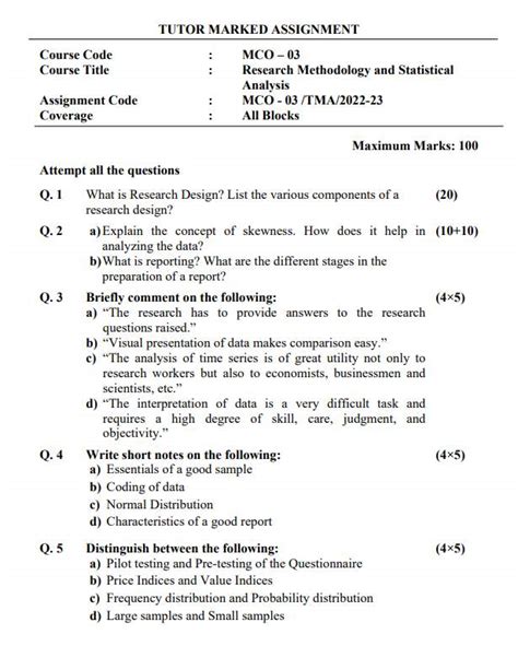 Mco Research Methodology And Statistical Analysis In English Solved