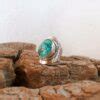 Grosse bague en turquoise naturelle OMYOKI bijoux équitables