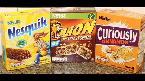 Nestle Breakfast Cereal Bars Nesquik Lion Curiously Cinnamon Review