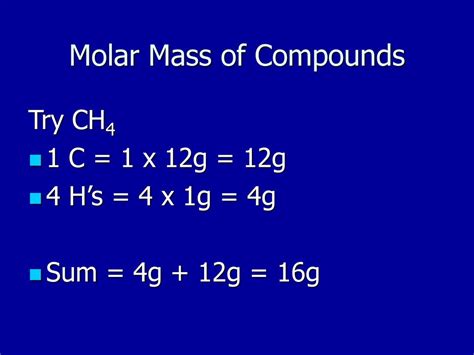 Chemical Formulas Formula Mass And Molar Mass Ppt Download