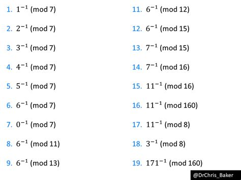 modulo arithmetic multiplicative inverse variation theory