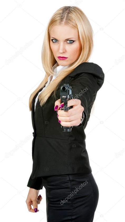 Sexy Girl With Gun In Hand Stock Photo By Wojtek77 42277649