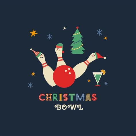 Christmas Bowling Over Royalty Free Licensable Stock