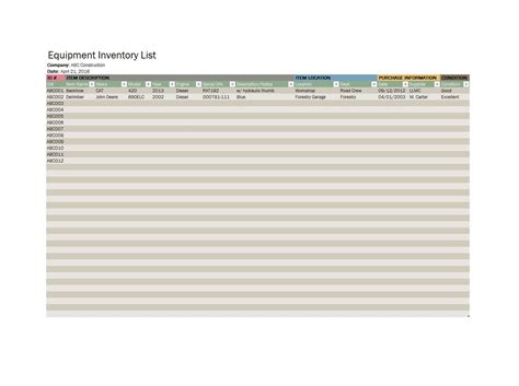 Useful Asset List Templates Personal Business Etc Templatelab