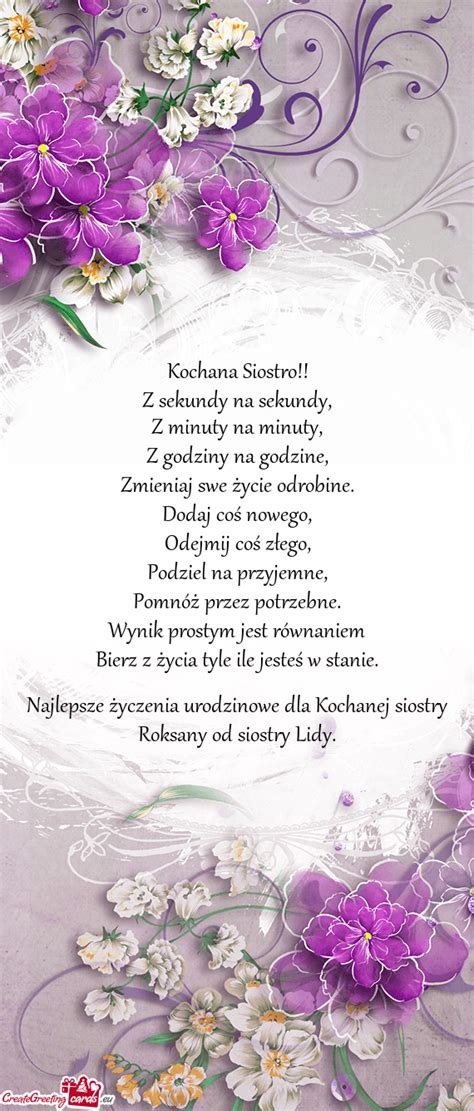 Social Trends Najserdeczniejsze Zyczenia Urodzinowe Dla Kochanej