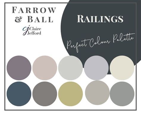 Railings By Farrow Ball Interior Paint Color Palette Etsy Green