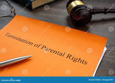 Documents About Termination Of Parental Rights In A Court Stock Photo