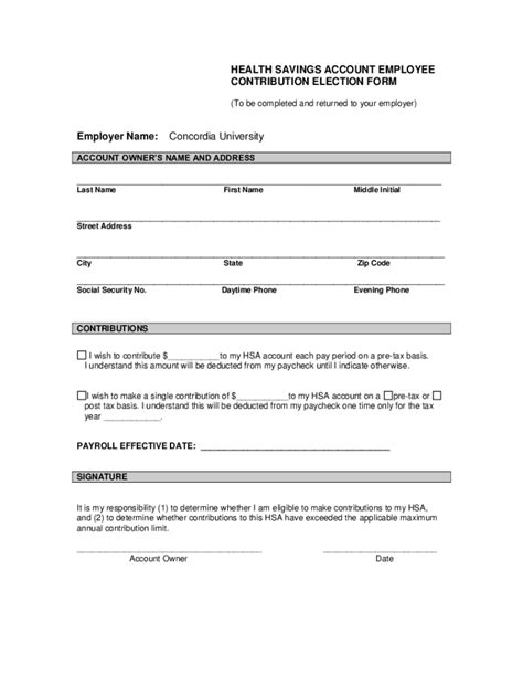 Fillable Online Falcon Cuw HEALTH SAVINGS ACCOUNT EMPLOYEE Fax
