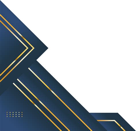 Azul Oro Moderno Esquina Frontera Resumen Decorativo Marco Png
