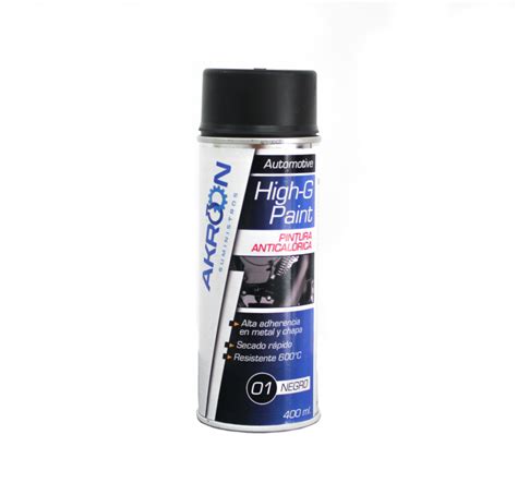 PINTURA ANTICALÓRICA NEGRO 400 ML Akroon Suministros Industriales