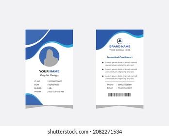Modern Employee Id Card Design Template Stock Vector Royalty Free
