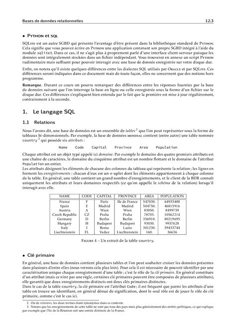Bases de données relationnelles AlloSchool