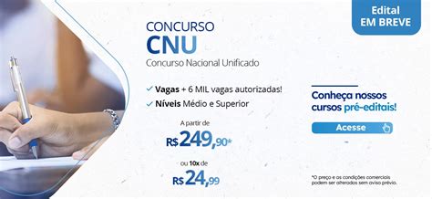 Concurso Nacional Unificado EDITAL Prorrogado Para 10 01 E Novas Cidades