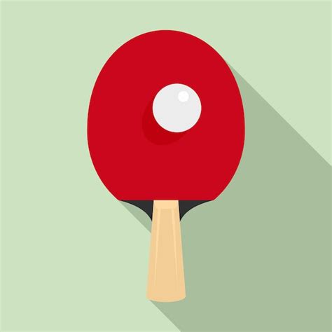 Icono de raqueta de ping pong ilustración plana del icono de vector de
