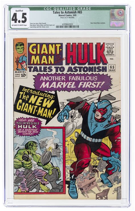 Hake S Tales To Astonish March Cgc Qualified Vg