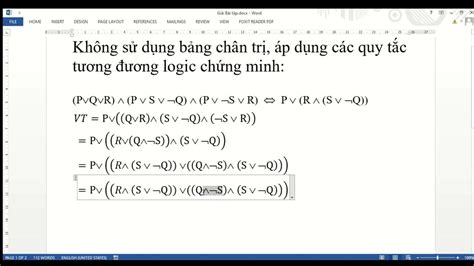 chương 1 bài tập 11j trang 133 tương đương logic mệnh đề propositional logic discrete math youtube