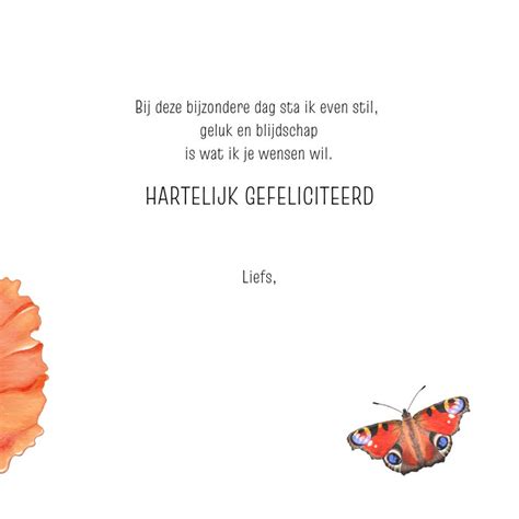 Verjaardagskaart Klaprozen En Vlinders Kaartje2go