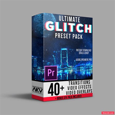 Ultimate Glitch Pack Premiere Pro AKV Visual Free After Effects