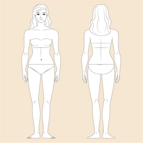 Girl Body Outline Printable
