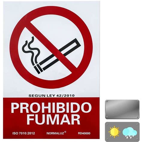 Cartel Se Alizacion X Mm Pvc Prohibido Fumar Normaluz