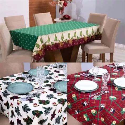 Toalha Forro De Natal Mesa Quadrada 8 Lugares Mesa Natalina MercadoLivre
