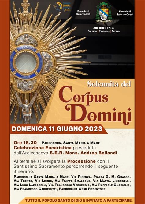 Solennità del Santissimo Corpo e Sangue di Cristo Arcidiocesi