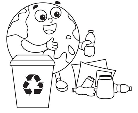 Disegni Da Colorare Per La Giornata Della Terra Raccolta Differenziata